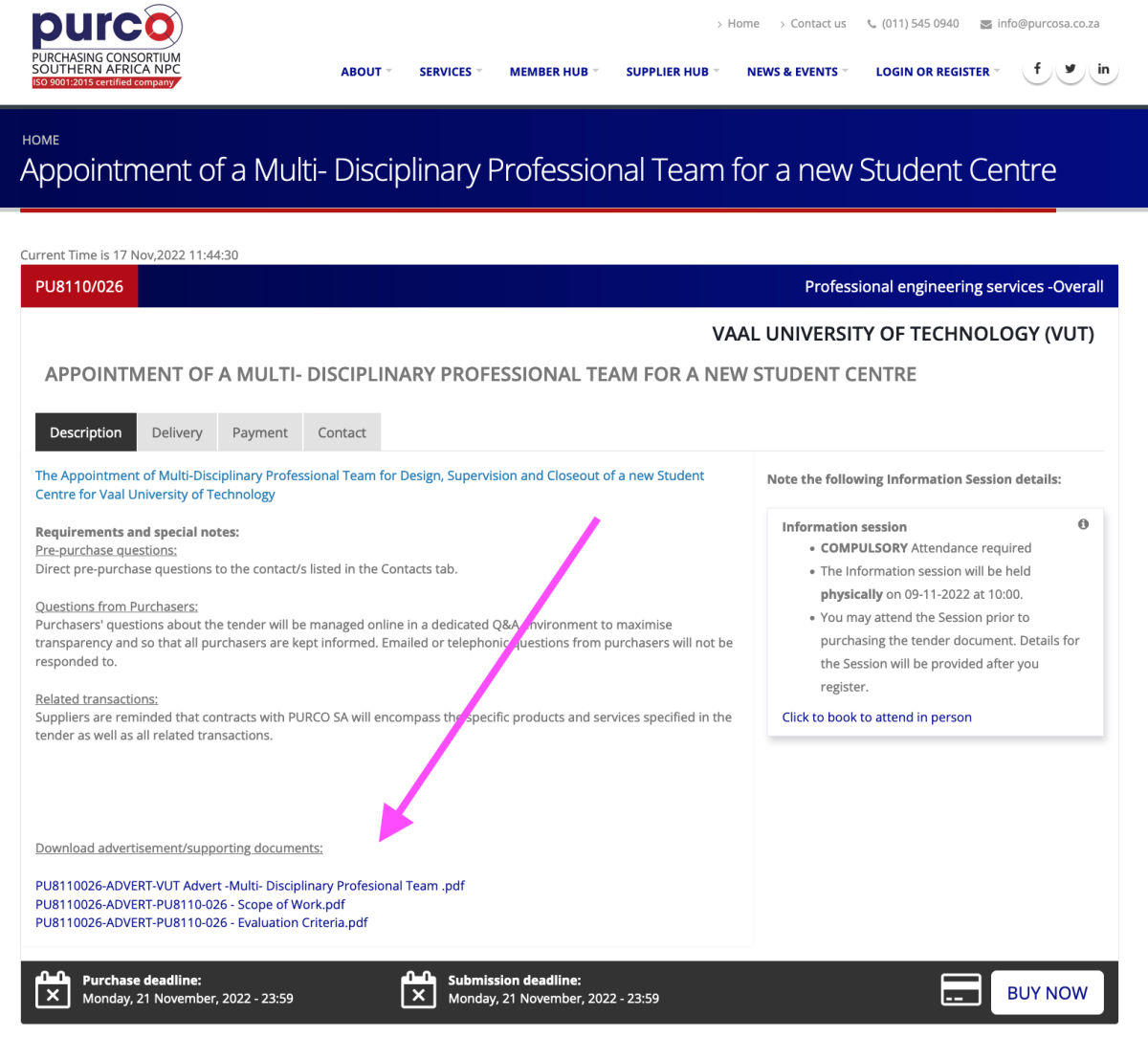 Creating a Tender - PURCO SA Staff Guide