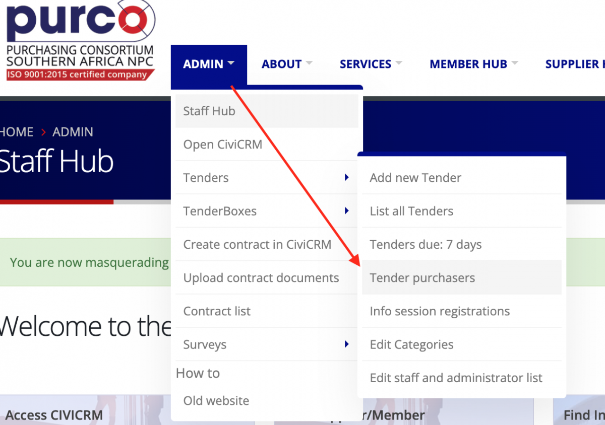 Helping a Supplier with Access - PURCO SA Staff Guide