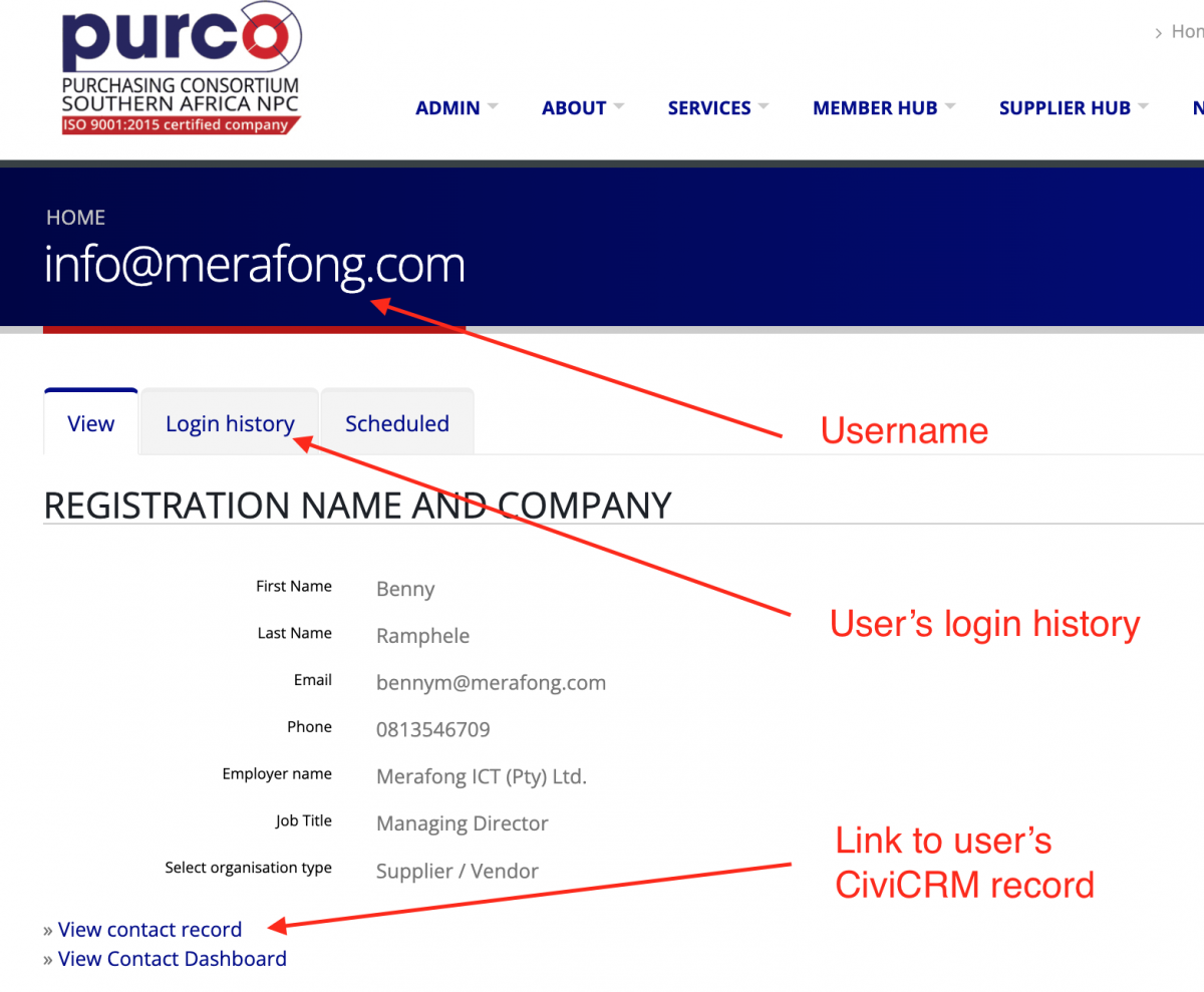 Helping a Supplier with Access - PURCO SA Staff Guide